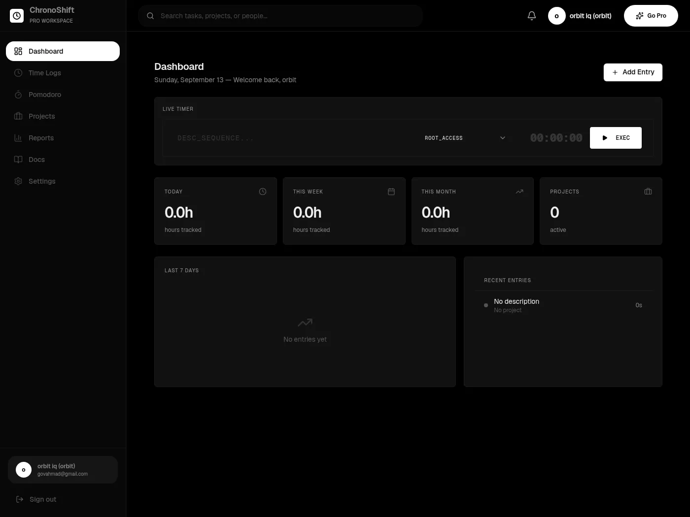 SaaS Time Tracker Pro (Remix)