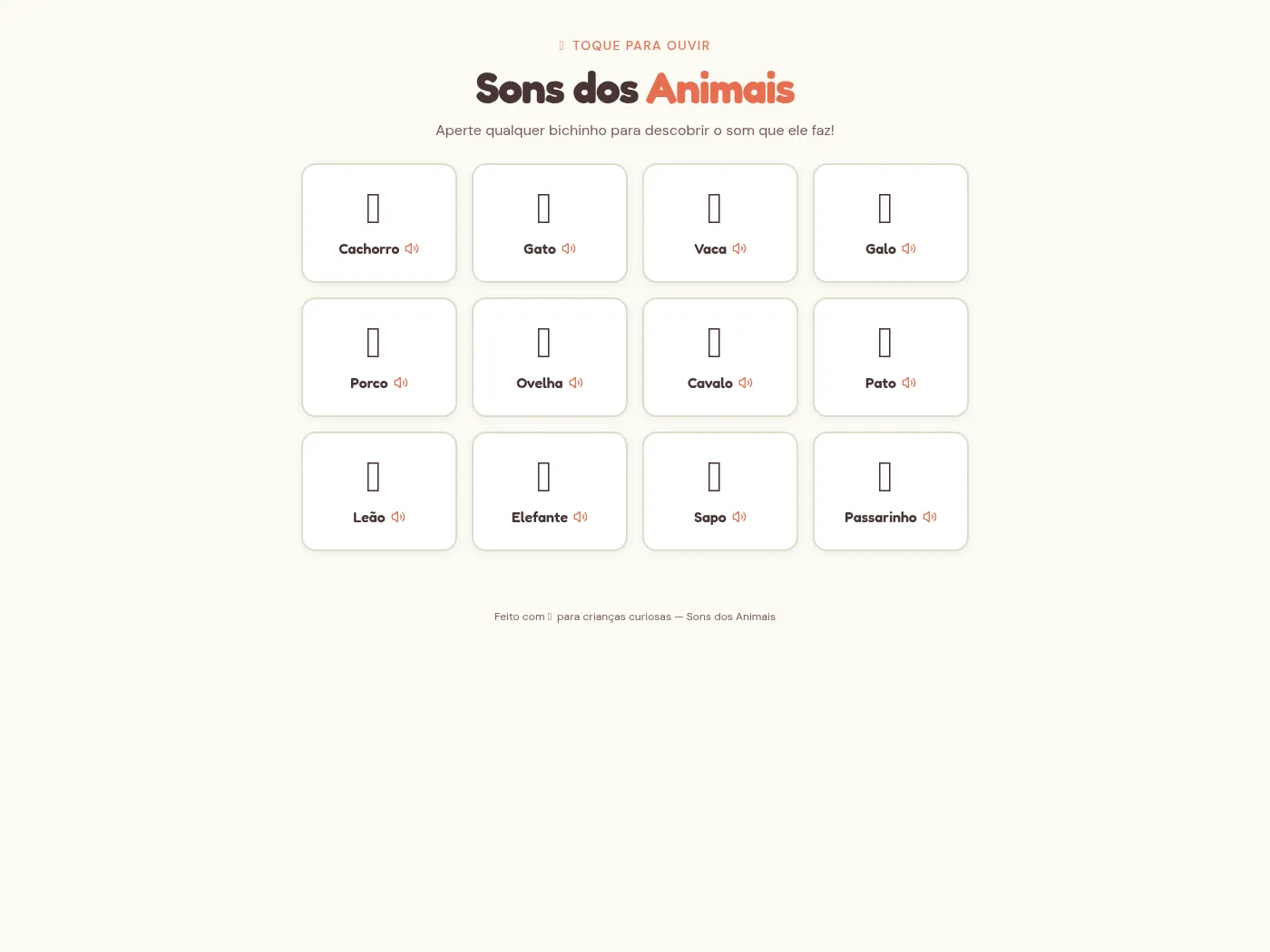Animal Sound Buttons