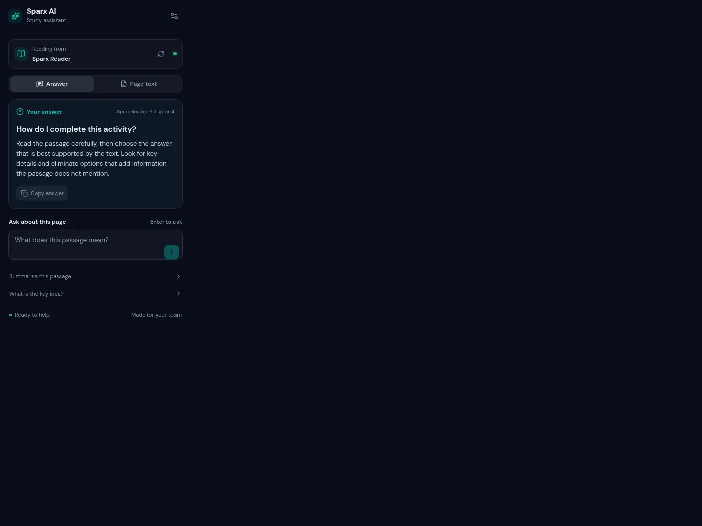 Sparx AI Assistant