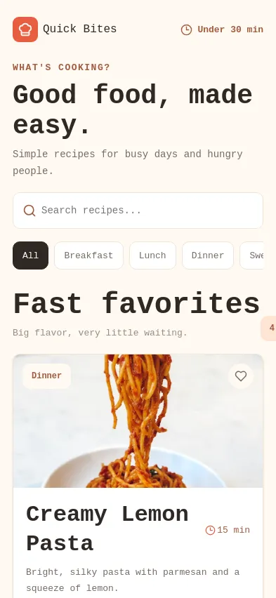 Quick Bites Recipes