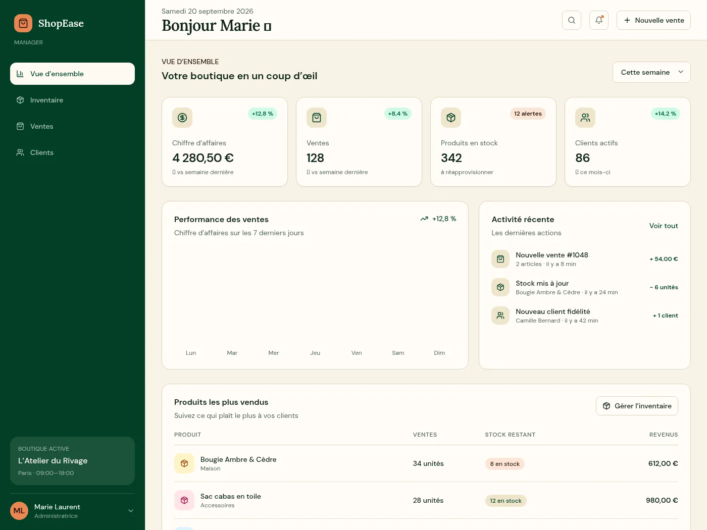 ShopEase Manager