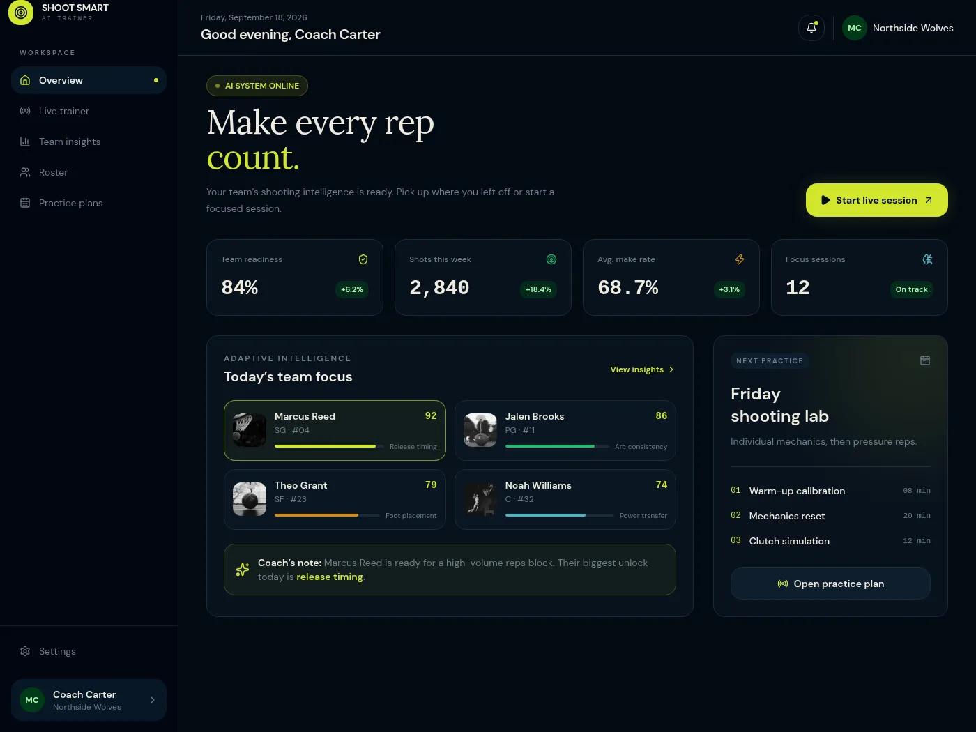 Shoot Smart AI Trainer