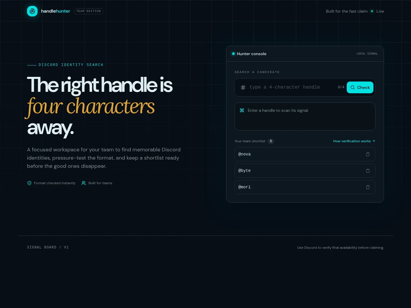 Discord Handle Hunter
