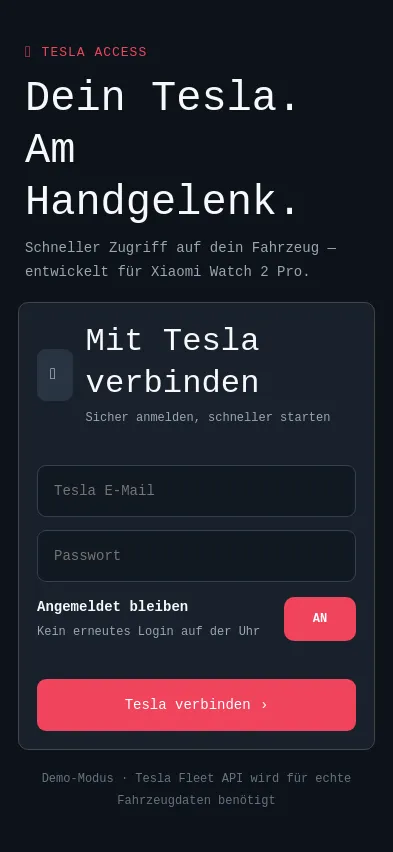 Tesla Watch Access