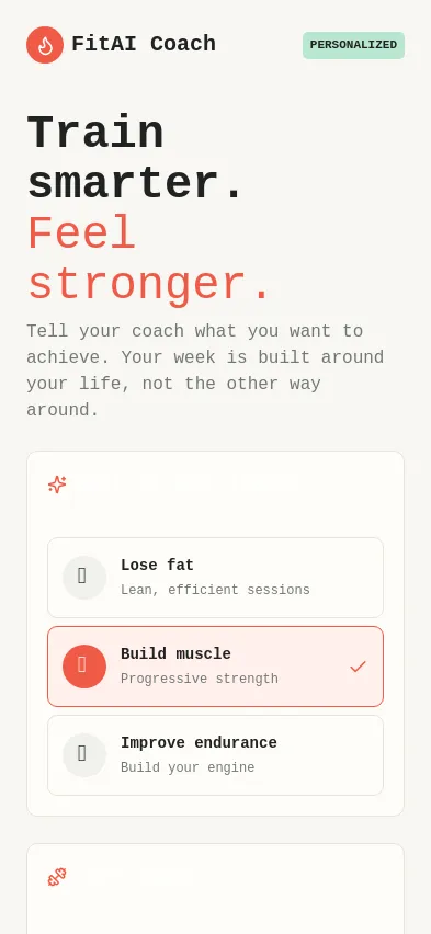 FitAI Mobile Coach