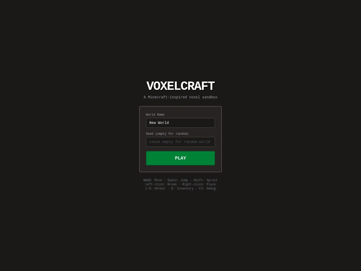 VoxelCraft Sandbox