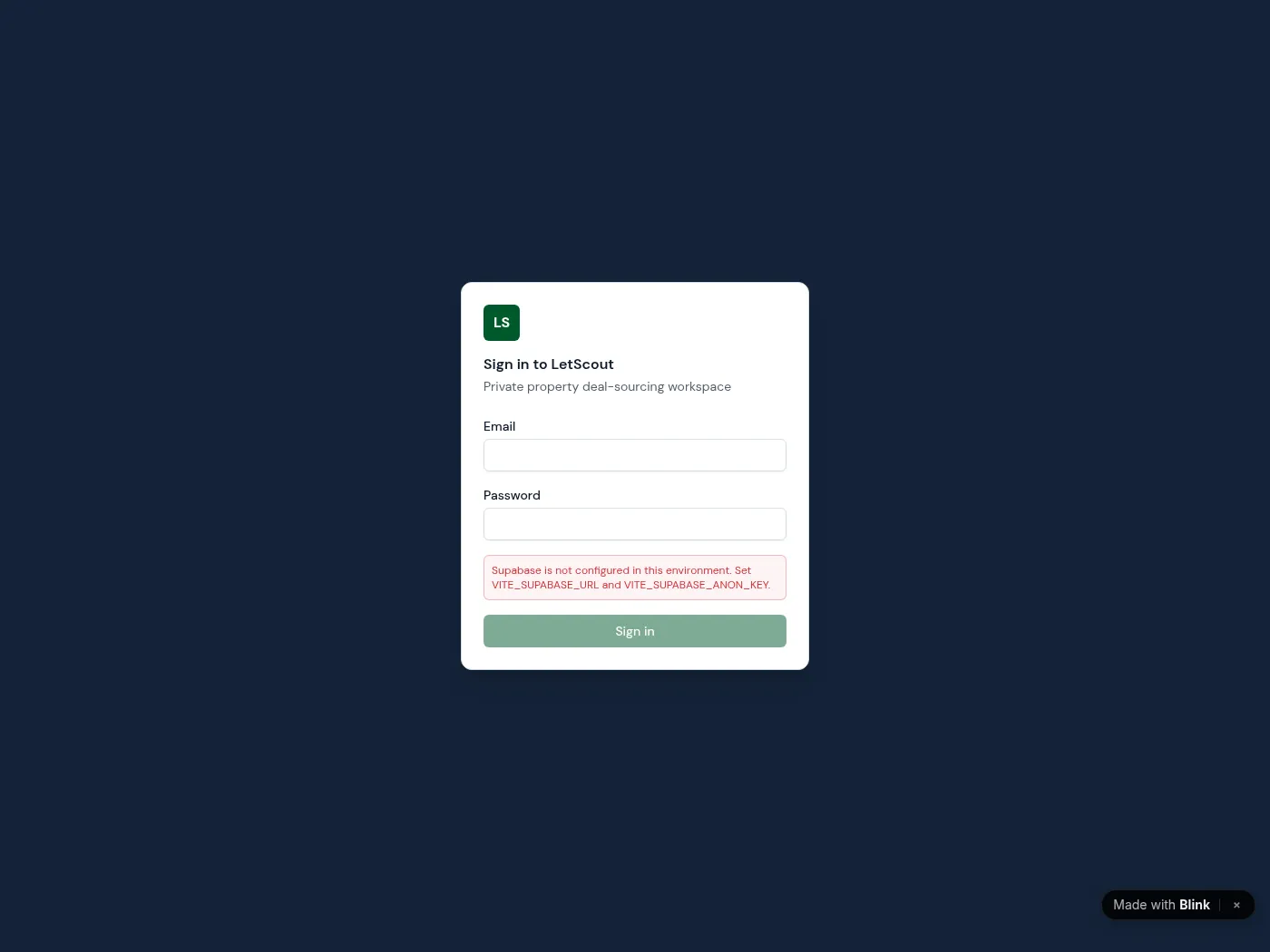 LetScout Deal Dashboard