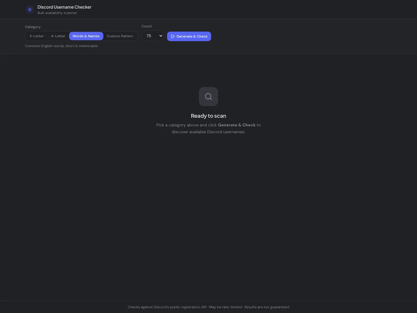 Discord Username Checker