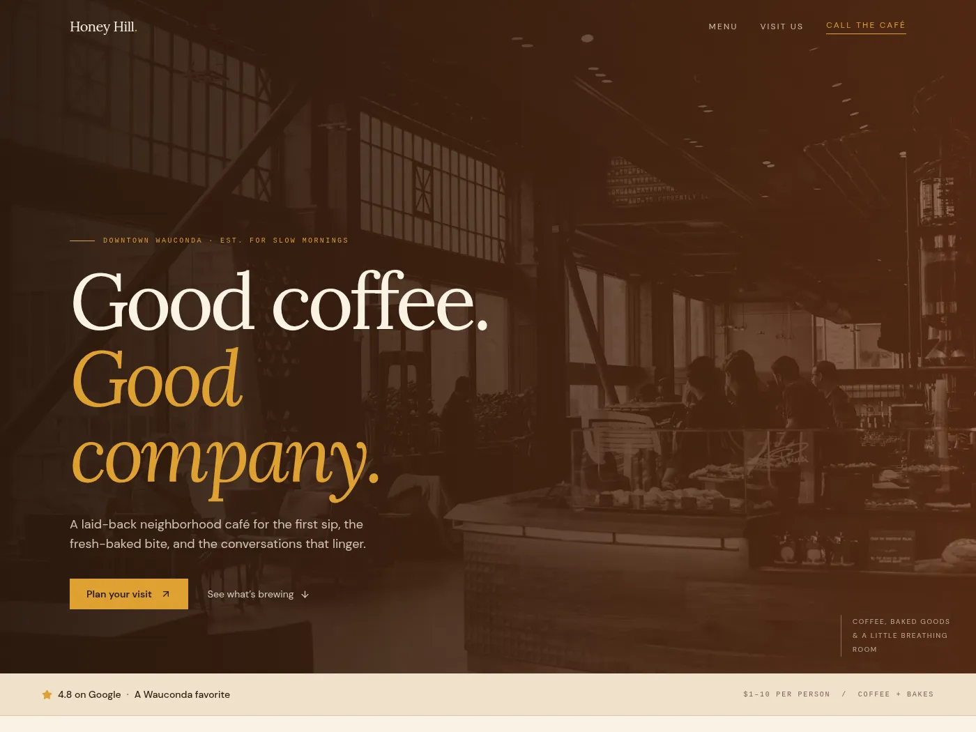 Honey Hill Coffee Website