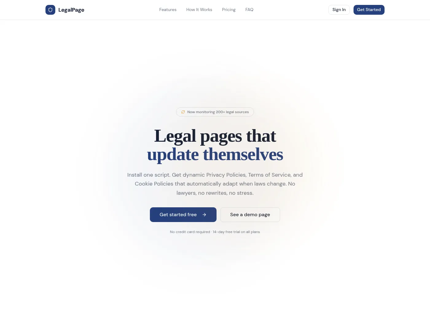 Legal Page Generator