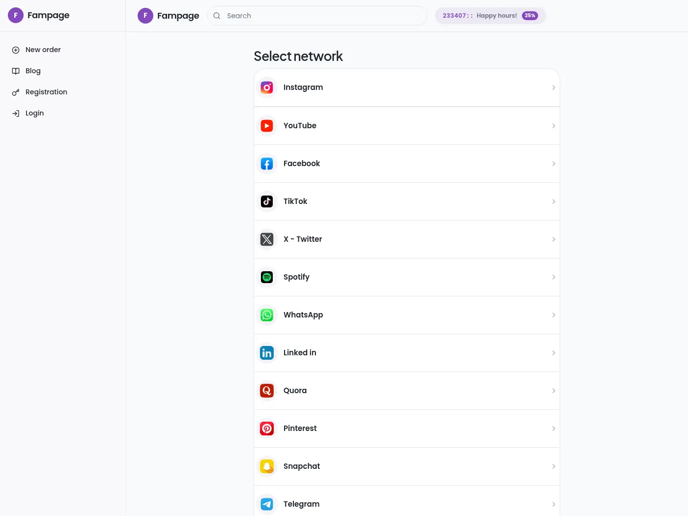 Fampage Hub
