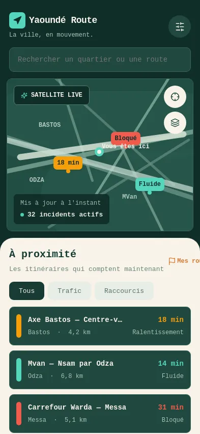 Yaoundé Route Explorer