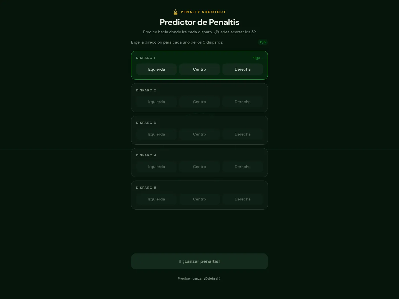 Penalty Shoot Predictor