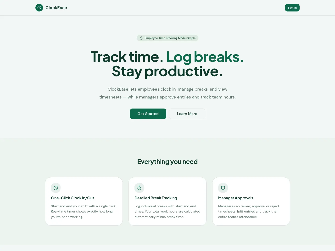 ClockEase Timesheet