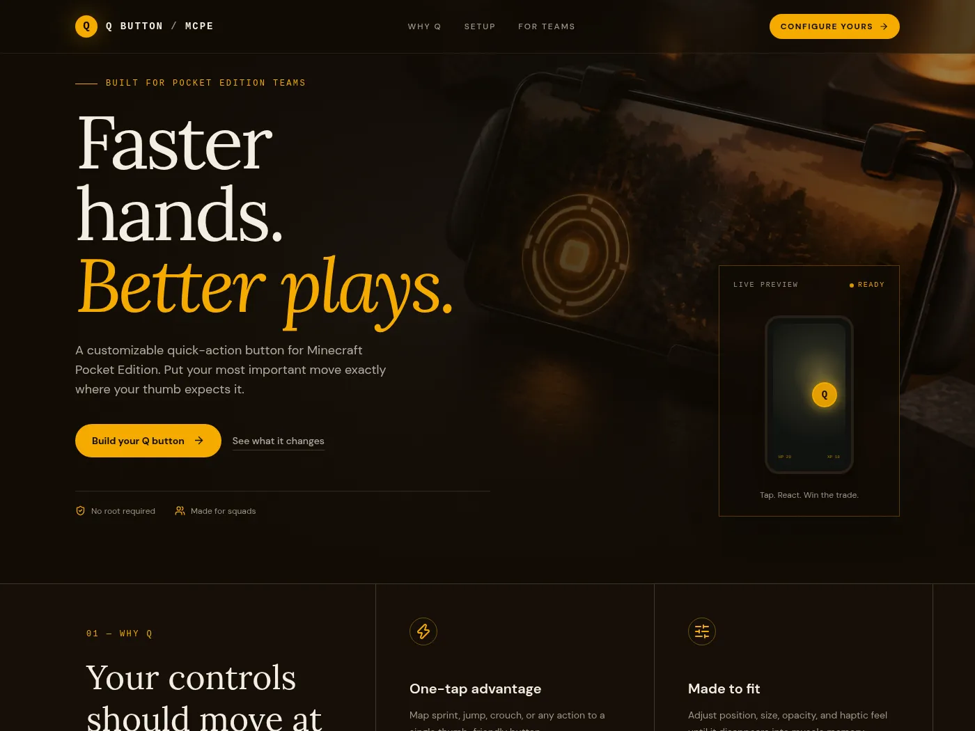 Q Button Enhancer