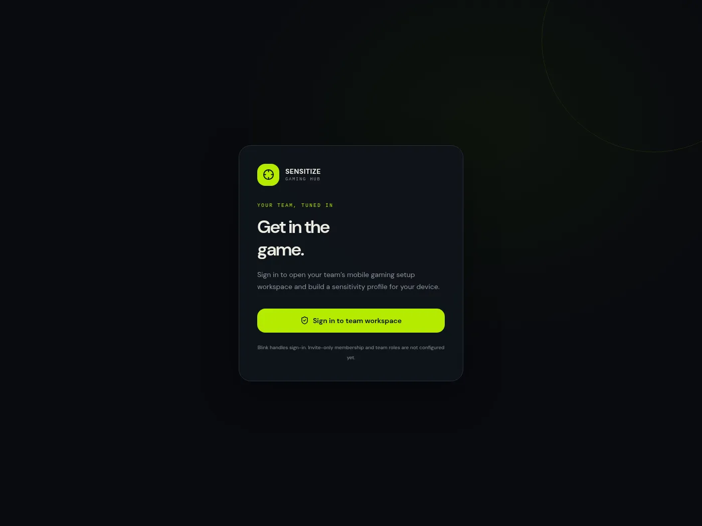 Sensitize Gaming Hub