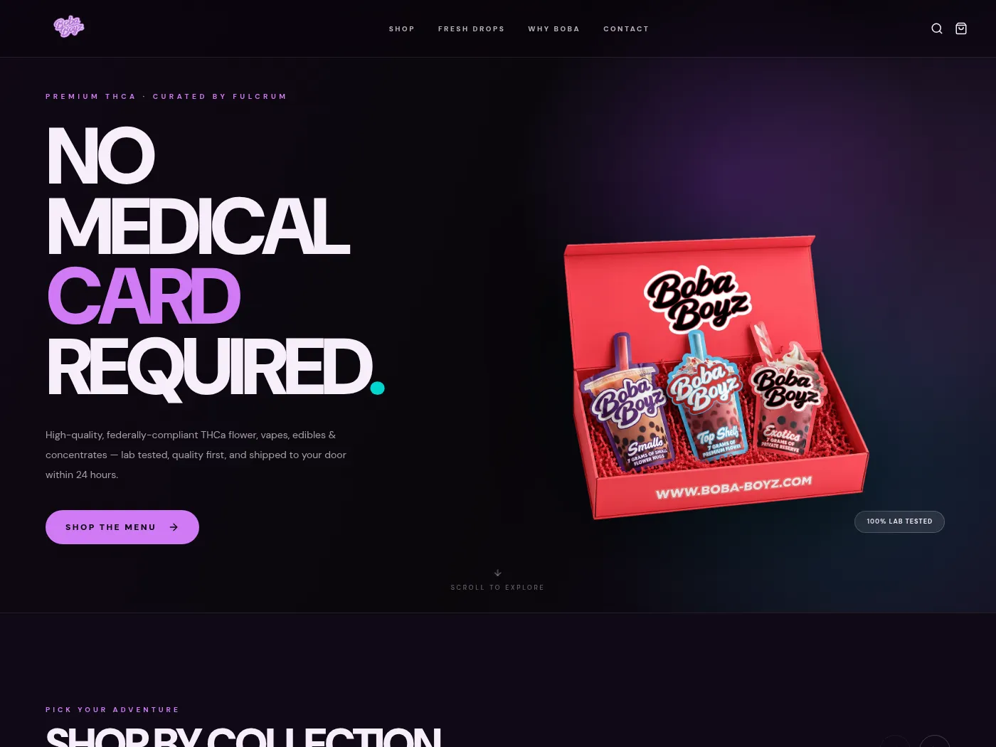 Boba Boyz Landing Page