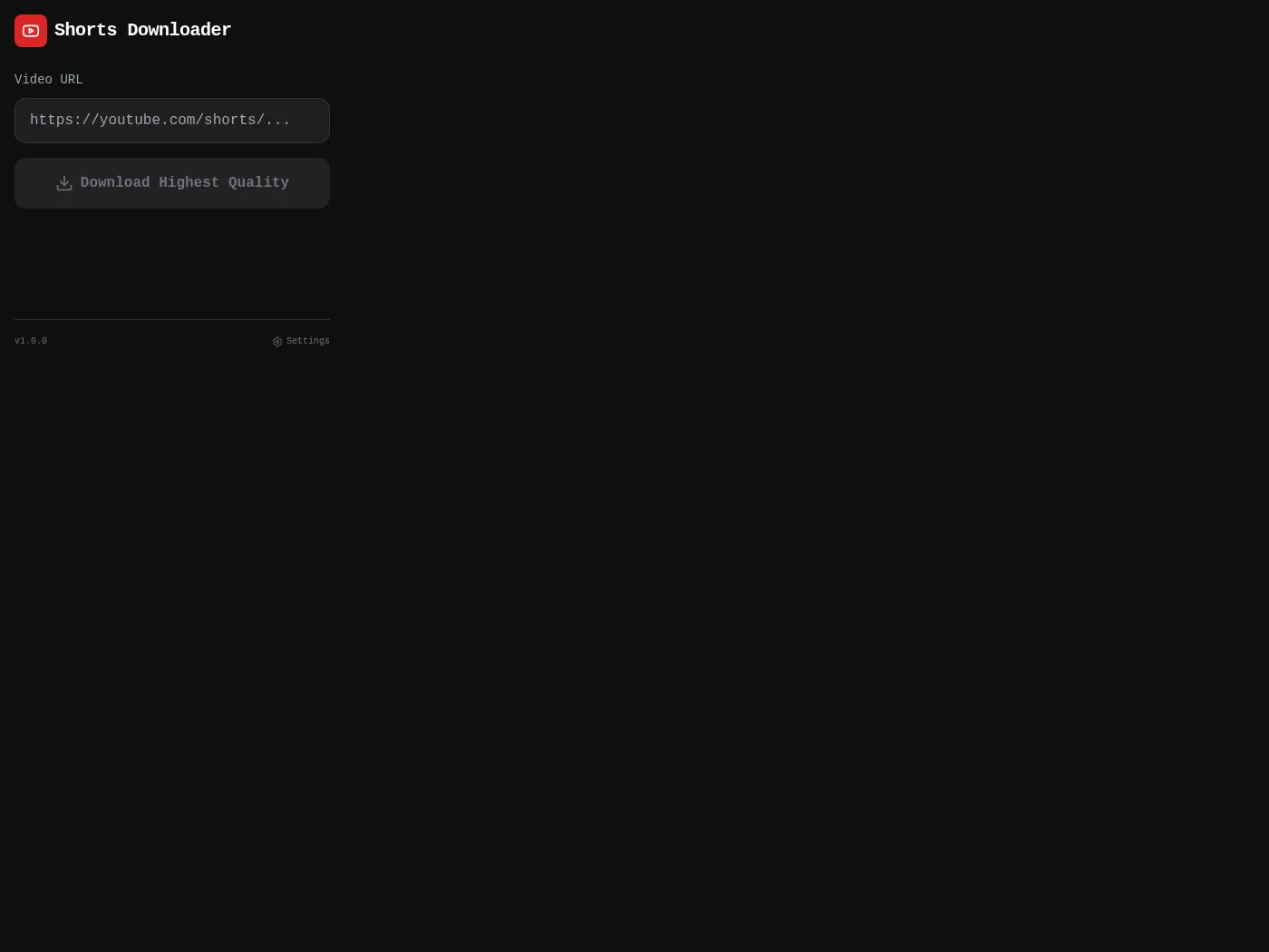 YouTube Shorts Downloader