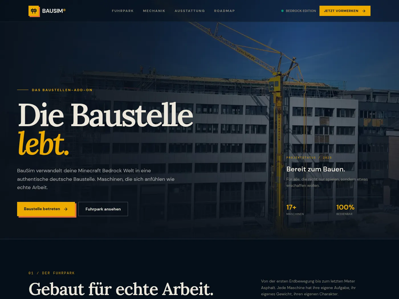 BauSim Minecraft Add-on