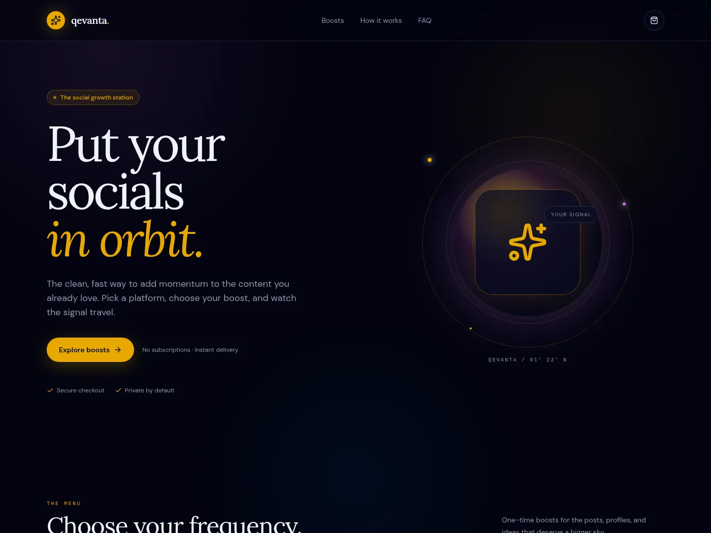 Galaxy Social Boost Shop