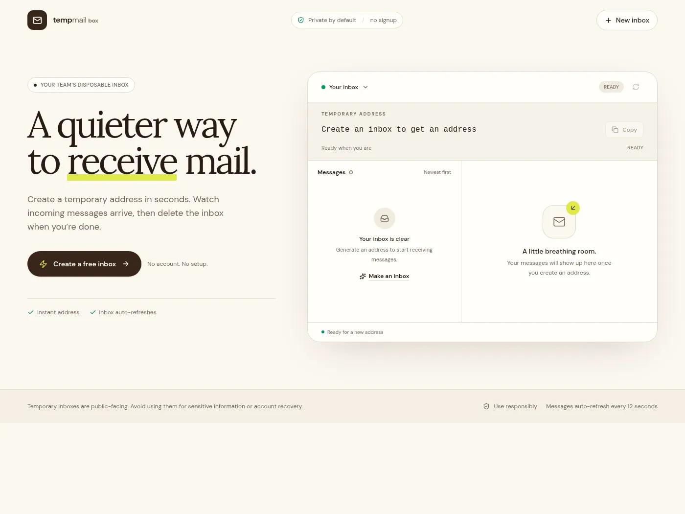 TempMail Box
