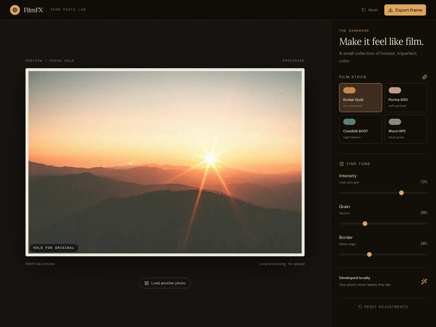 FilmFX Photo Editor