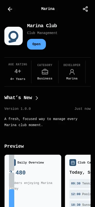 Marina Club App