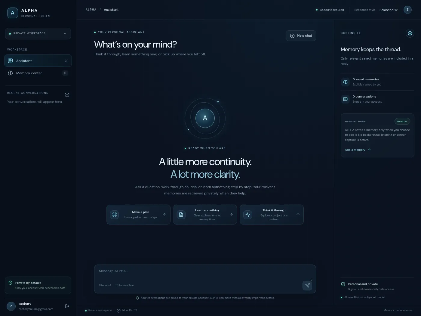 ALPHA Personal AI System