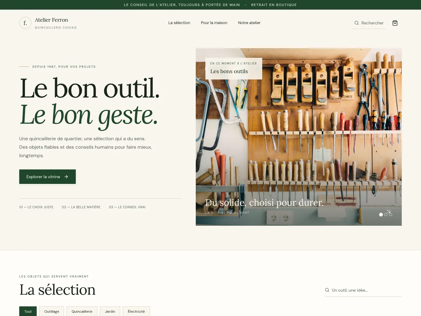 Vitrine Quincaillerie Moderne