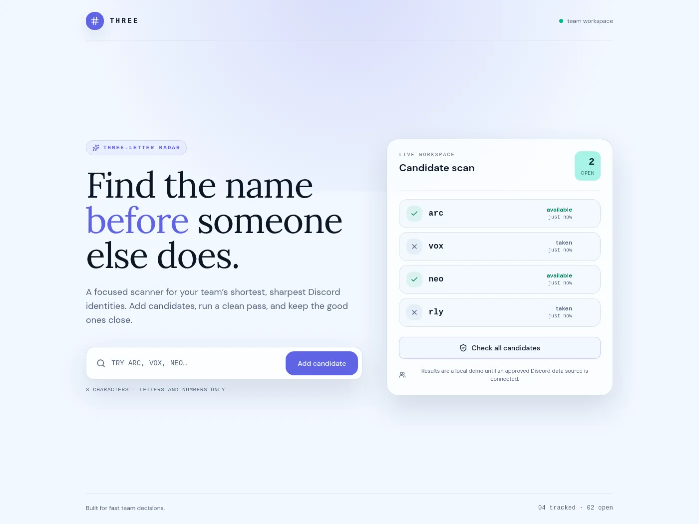 Discord Name Checker