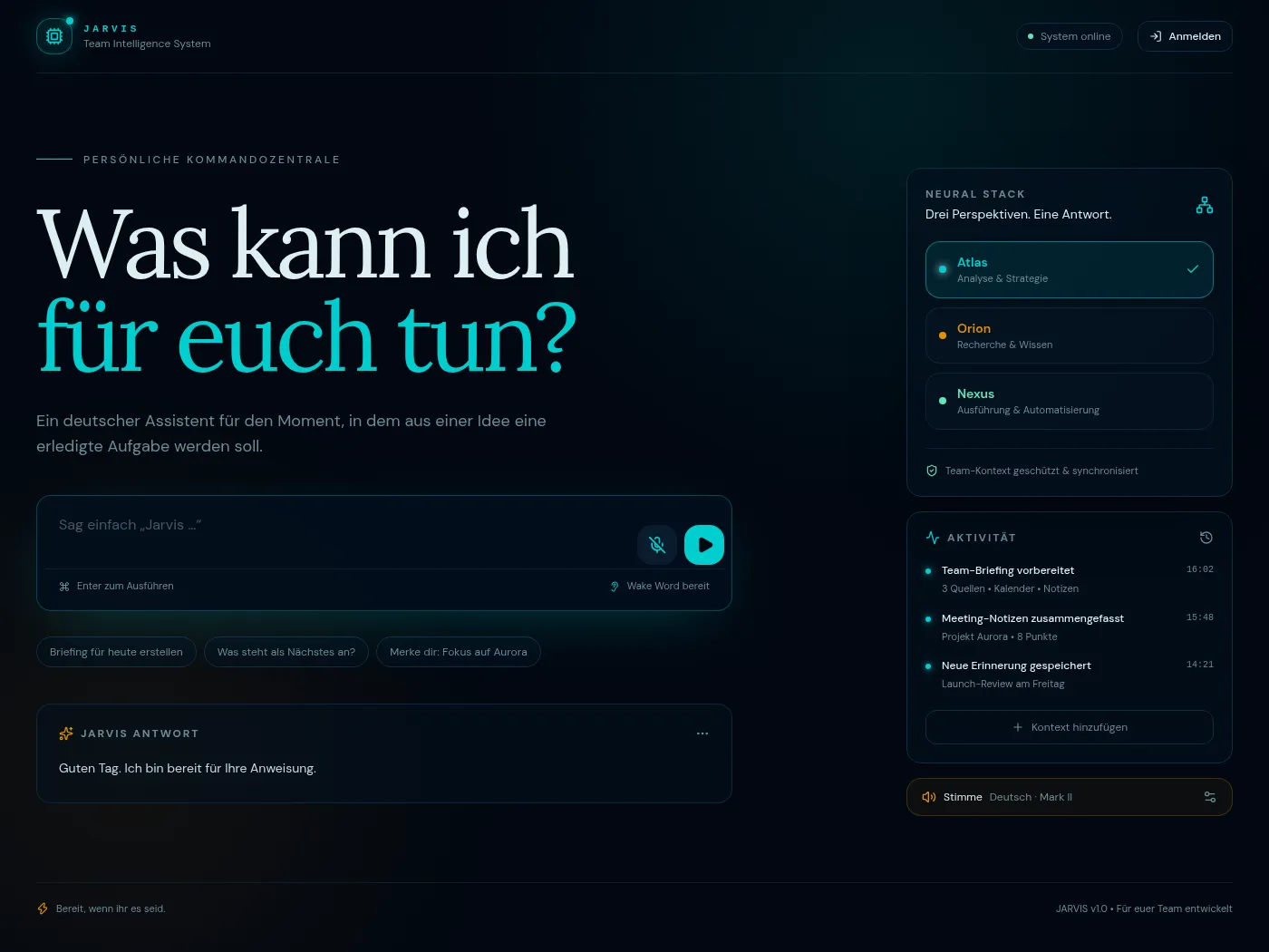 Jarvis German AI Assistant