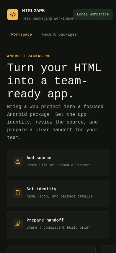 HTML2APK Converter