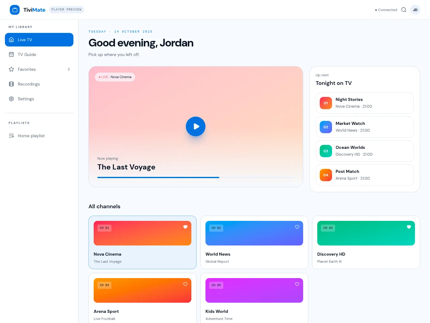 TVmate UI Clone