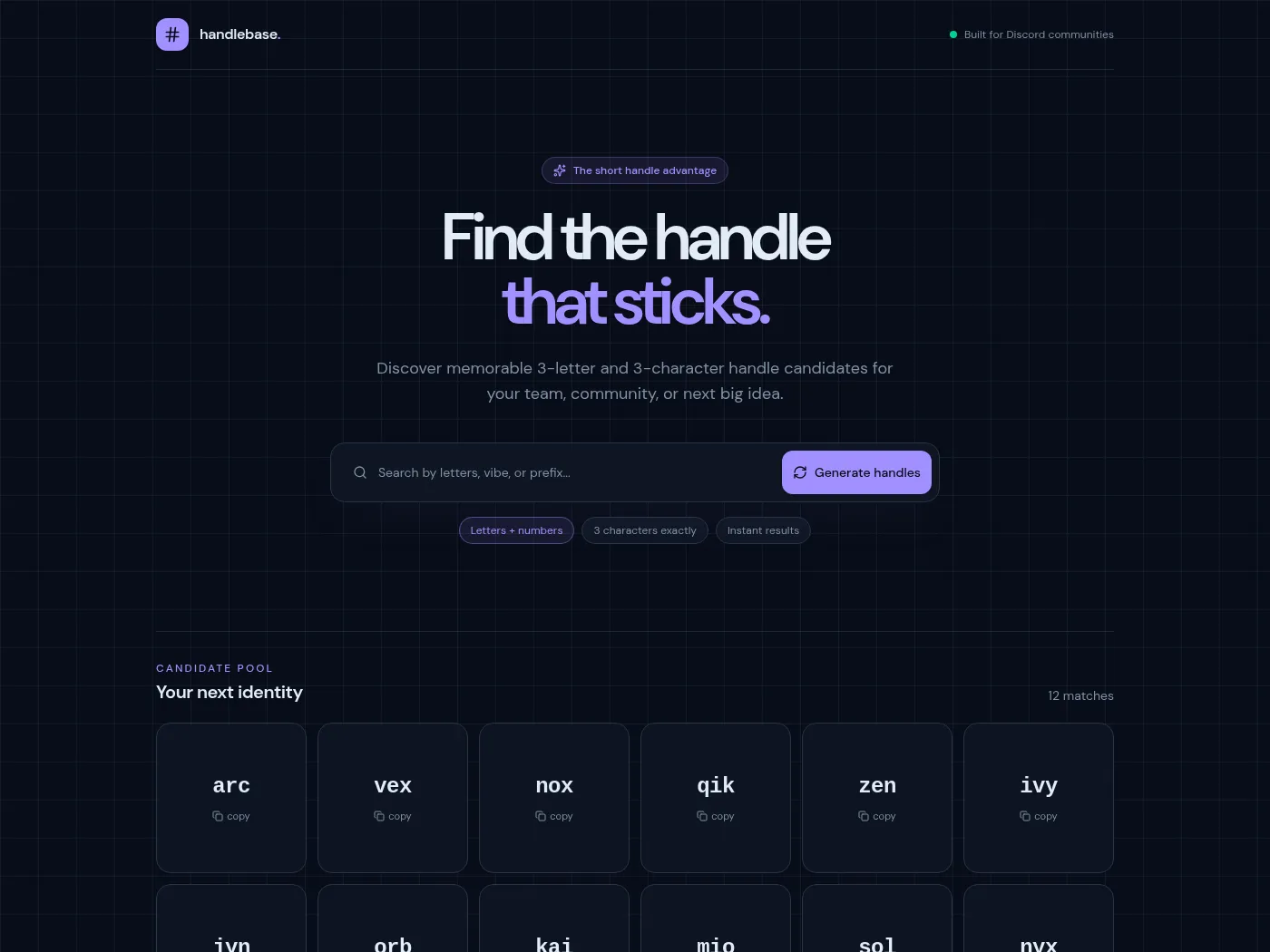 Discord Handle Finder