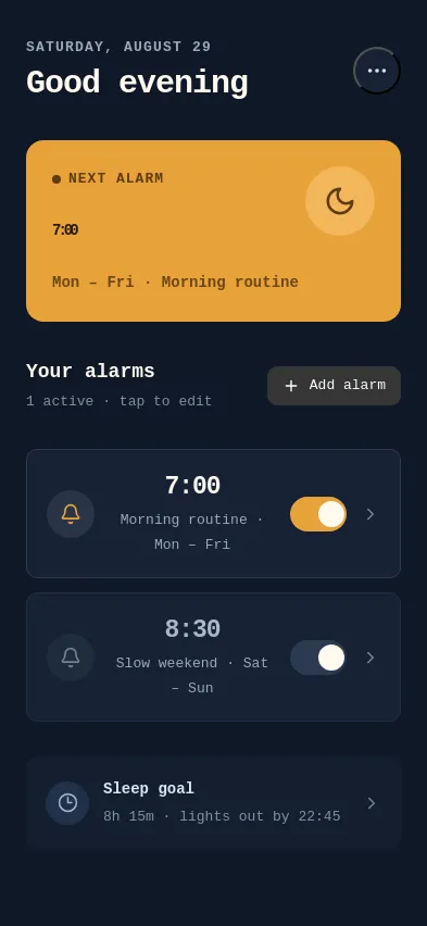 Smart Alarm App