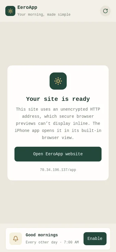 EeroApp Web Widget