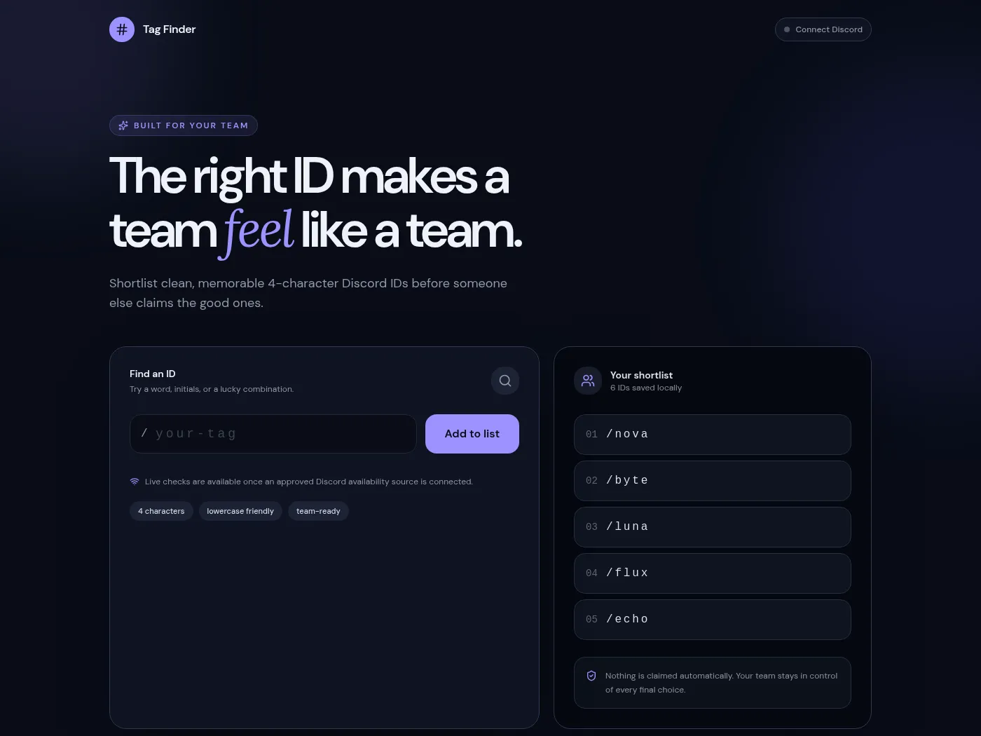Discord Tag Finder