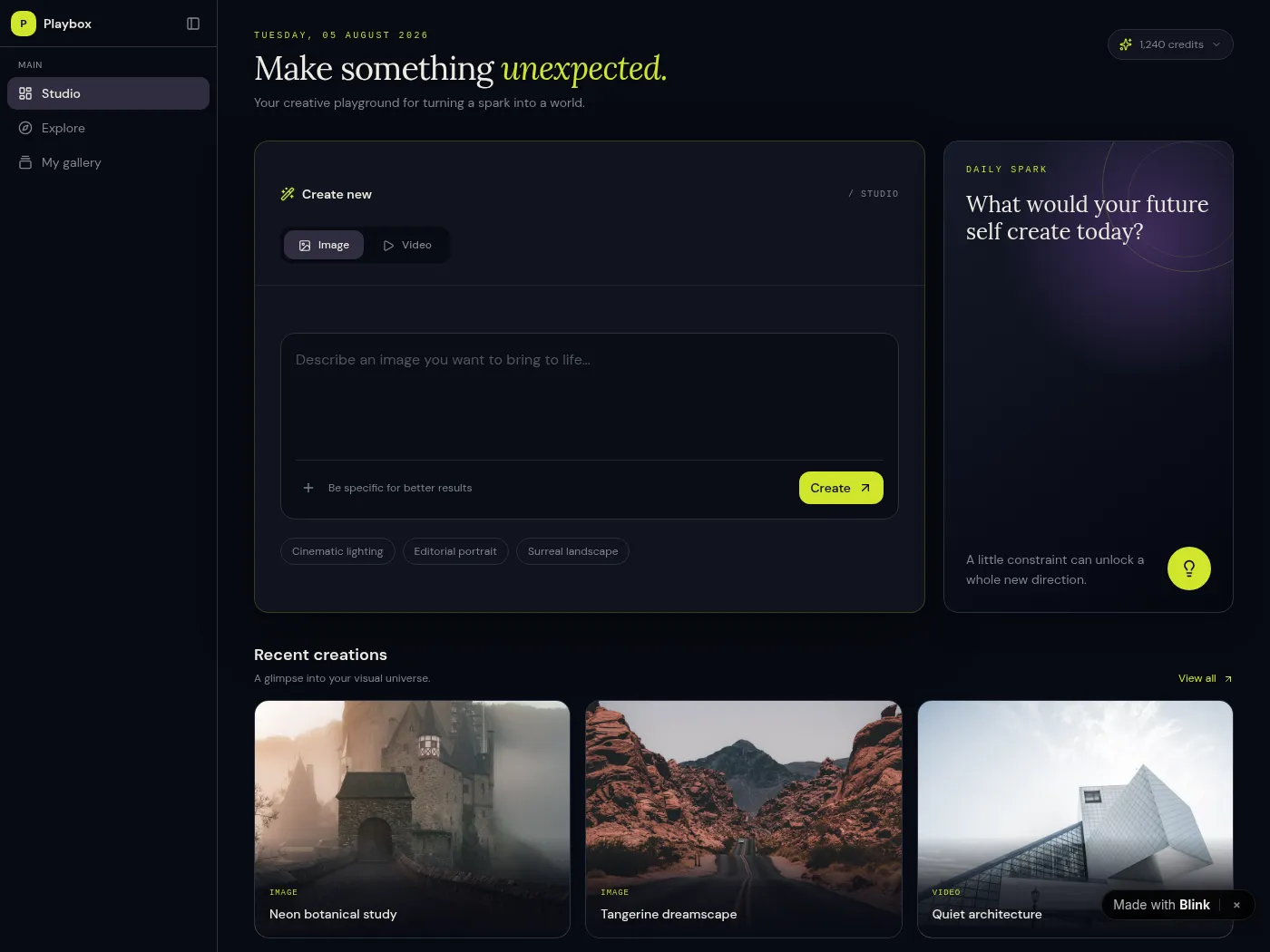 Playbox AI Studio