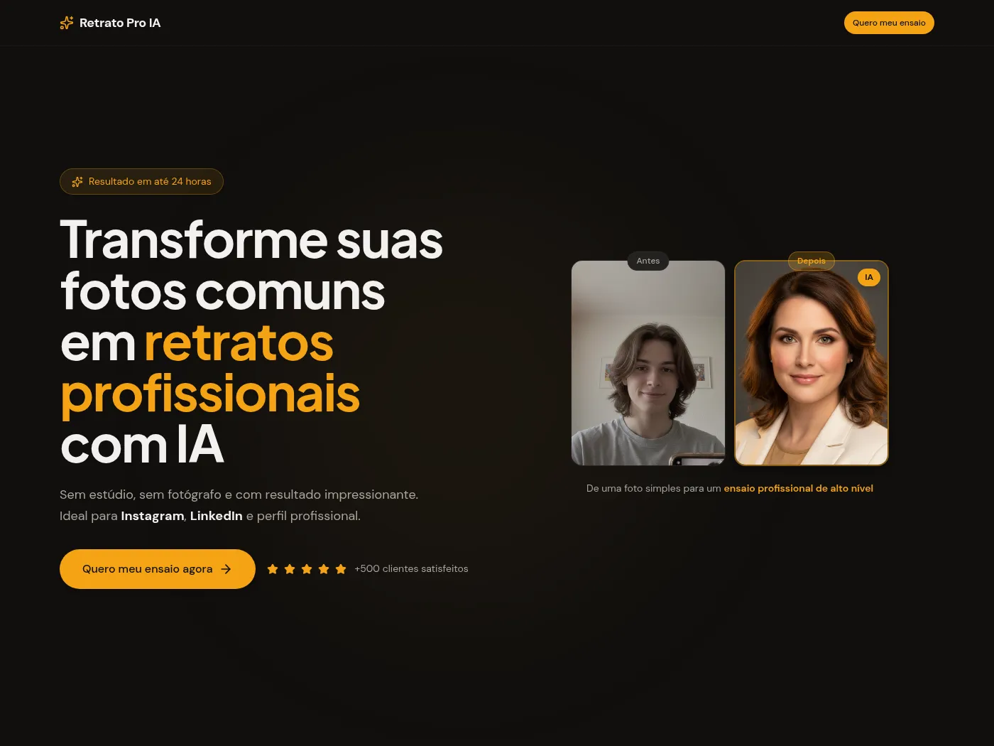 Retrato Pro IA Site