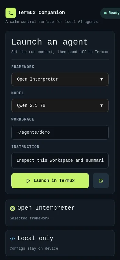 Termux Companion Mobile