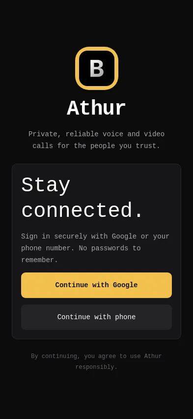 Athur Voice & Video Calls