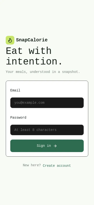 SnapCalorie Tracker