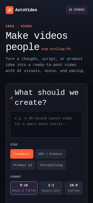 AutoVideo Creator