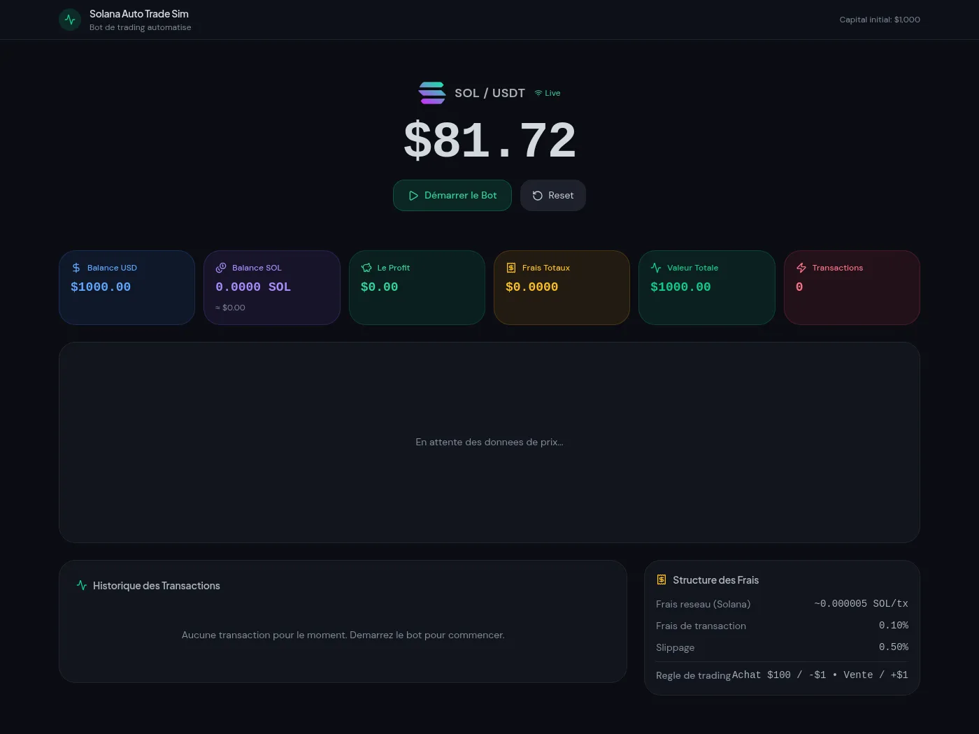 Solana Auto Trade Sim
