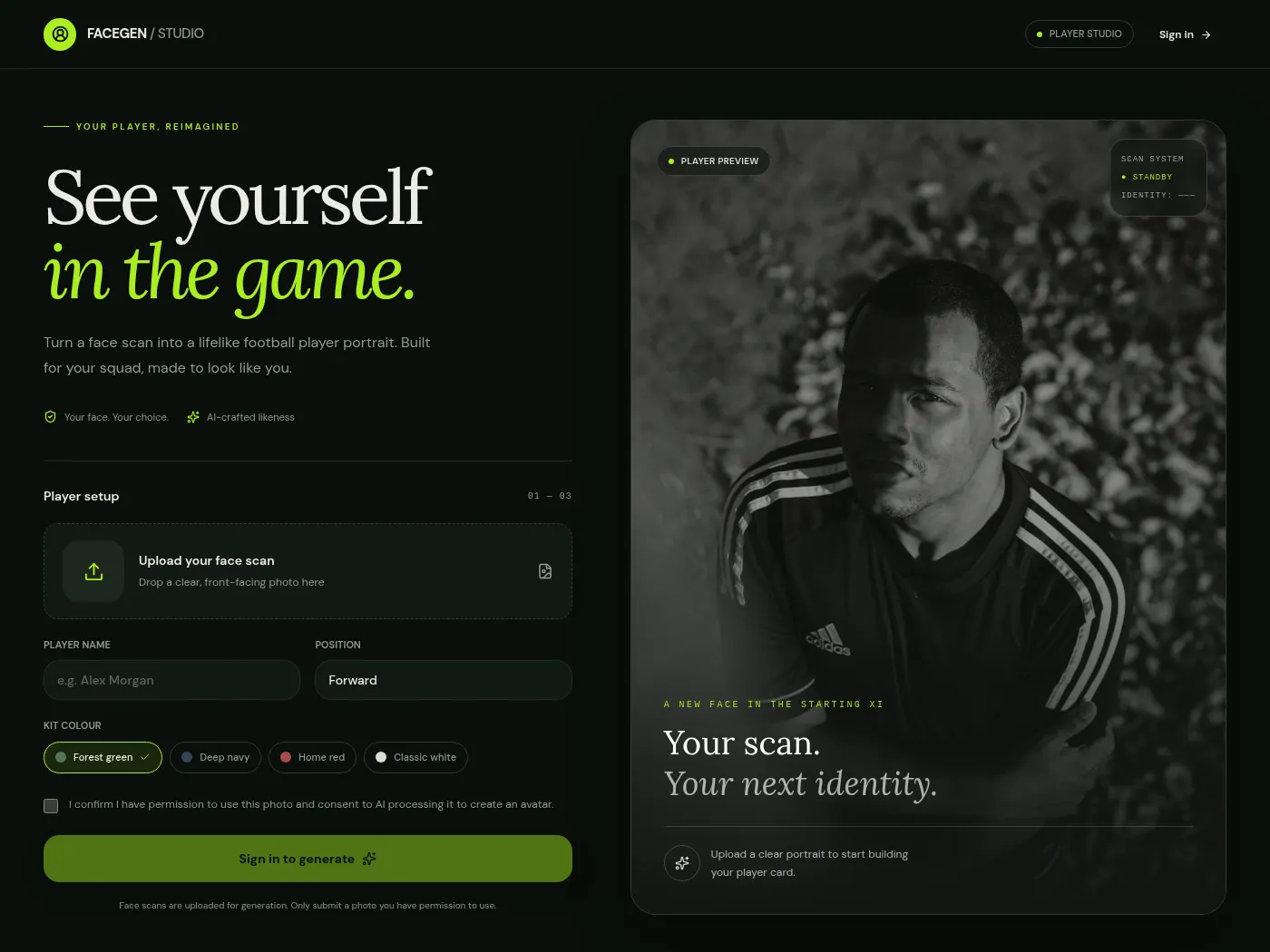 FIFA FaceGen AI