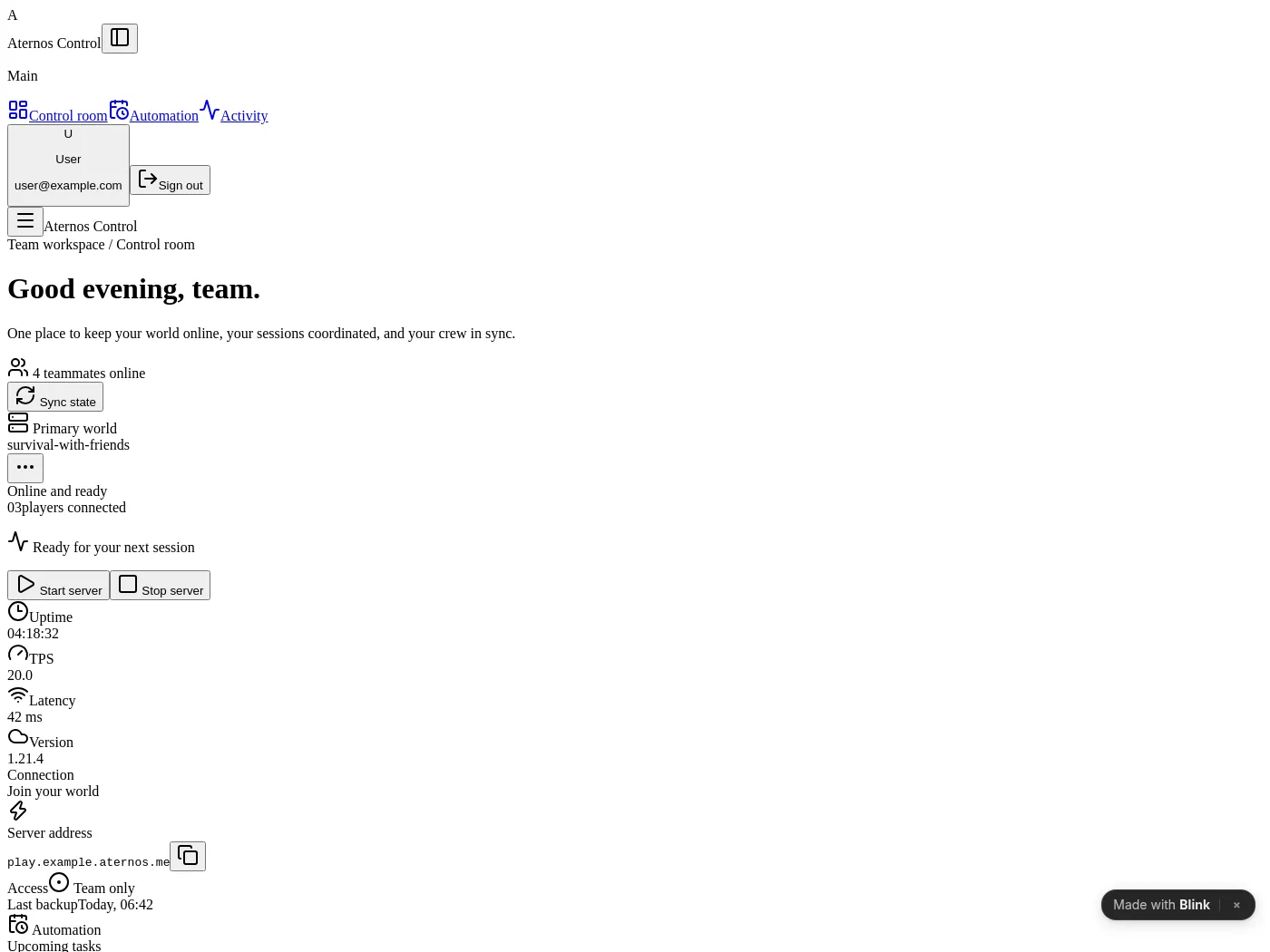 Aternos Server Manager
