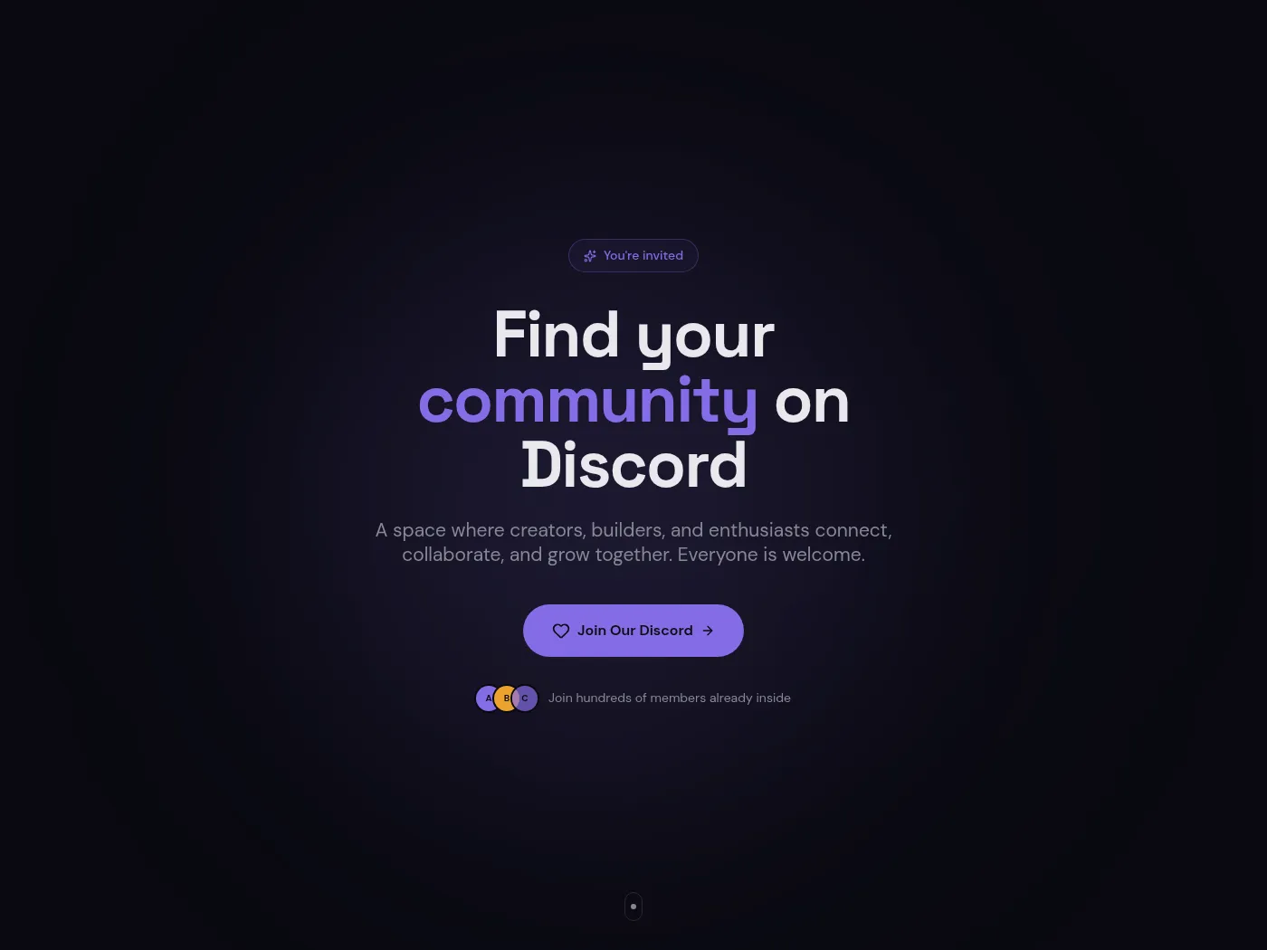 Discord Invite Landing