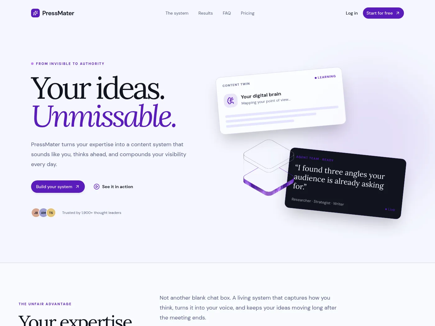 PressMater Landing Page