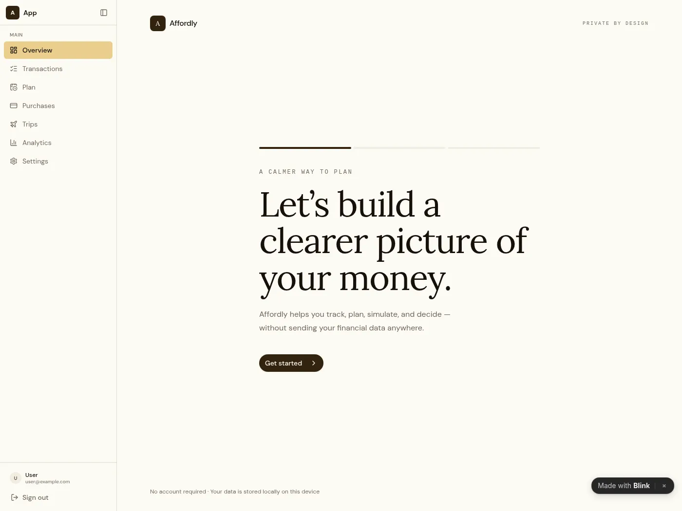 Affordly Finance Planner