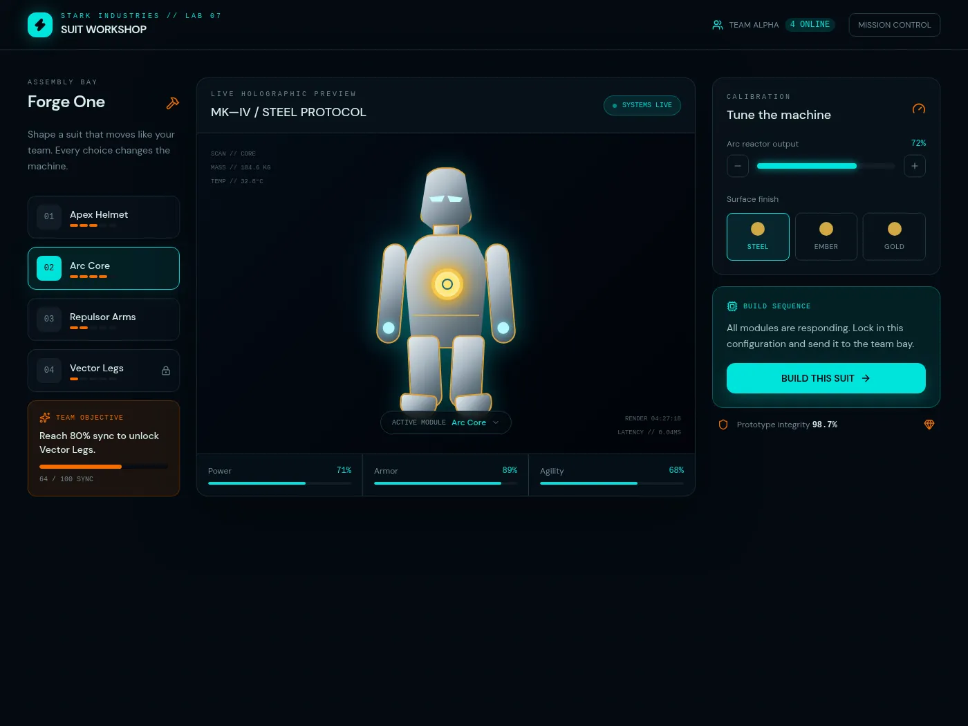 Ironman Suit Builder